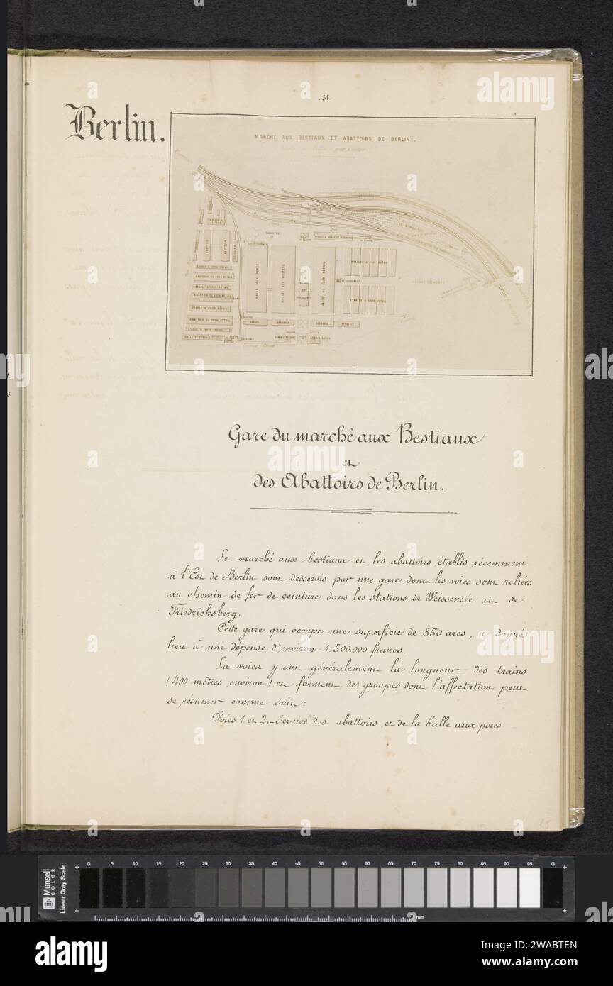 Photo production of a map of the slaughter area in Berlin, Anonymous, c ...