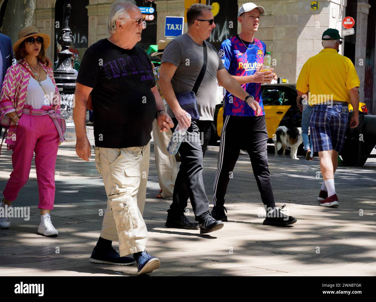 Barcelona, Spain - May 26, 2022: People of different ages and with ...