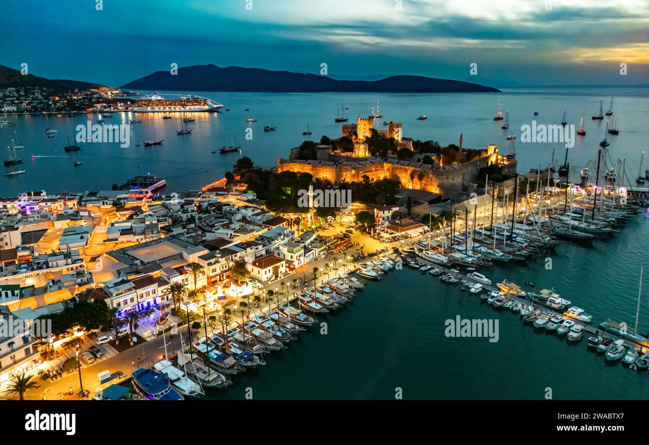 Aerial view of Bodrum in Mugla Province, Turkey Stock Photo - Alamy