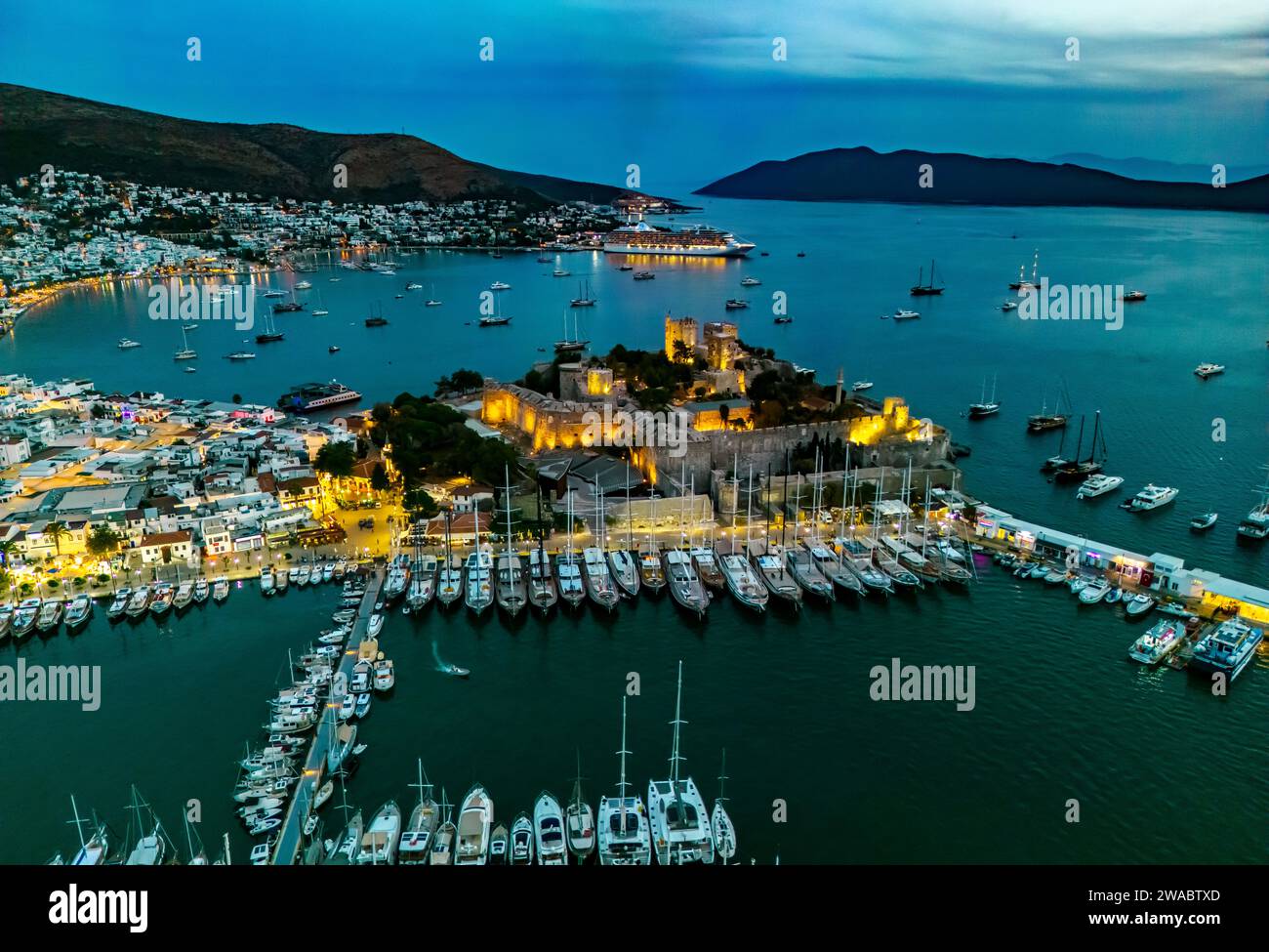 Aerial view of Bodrum in Mugla Province, Turkey Stock Photo - Alamy