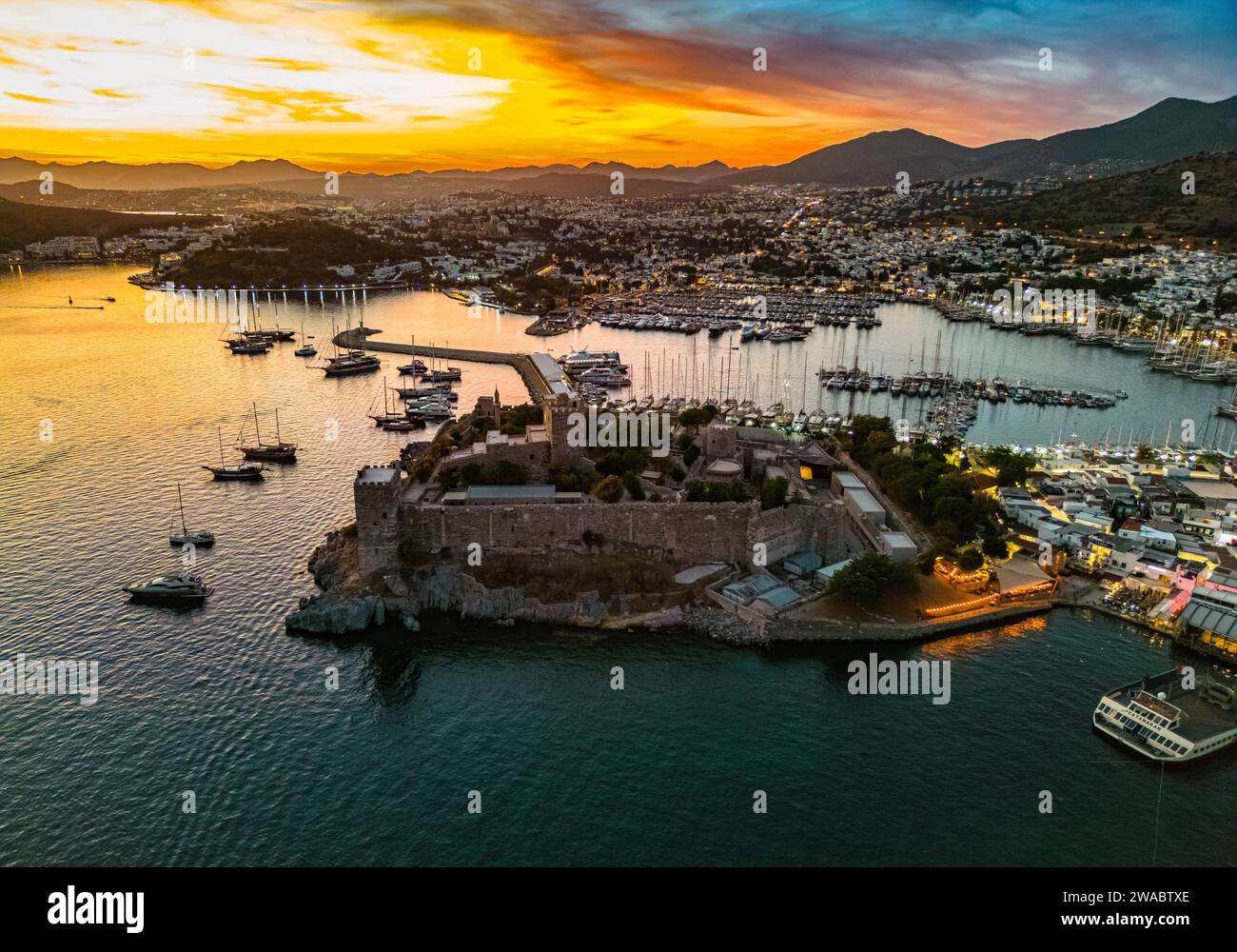 Aerial view of Bodrum in Mugla Province, Turkey Stock Photo - Alamy