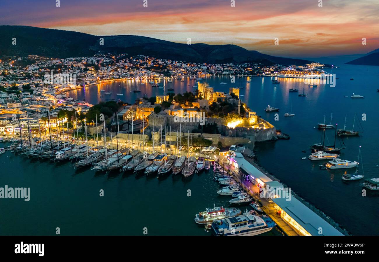 Aerial view of Bodrum in Mugla Province, Turkey Stock Photo - Alamy