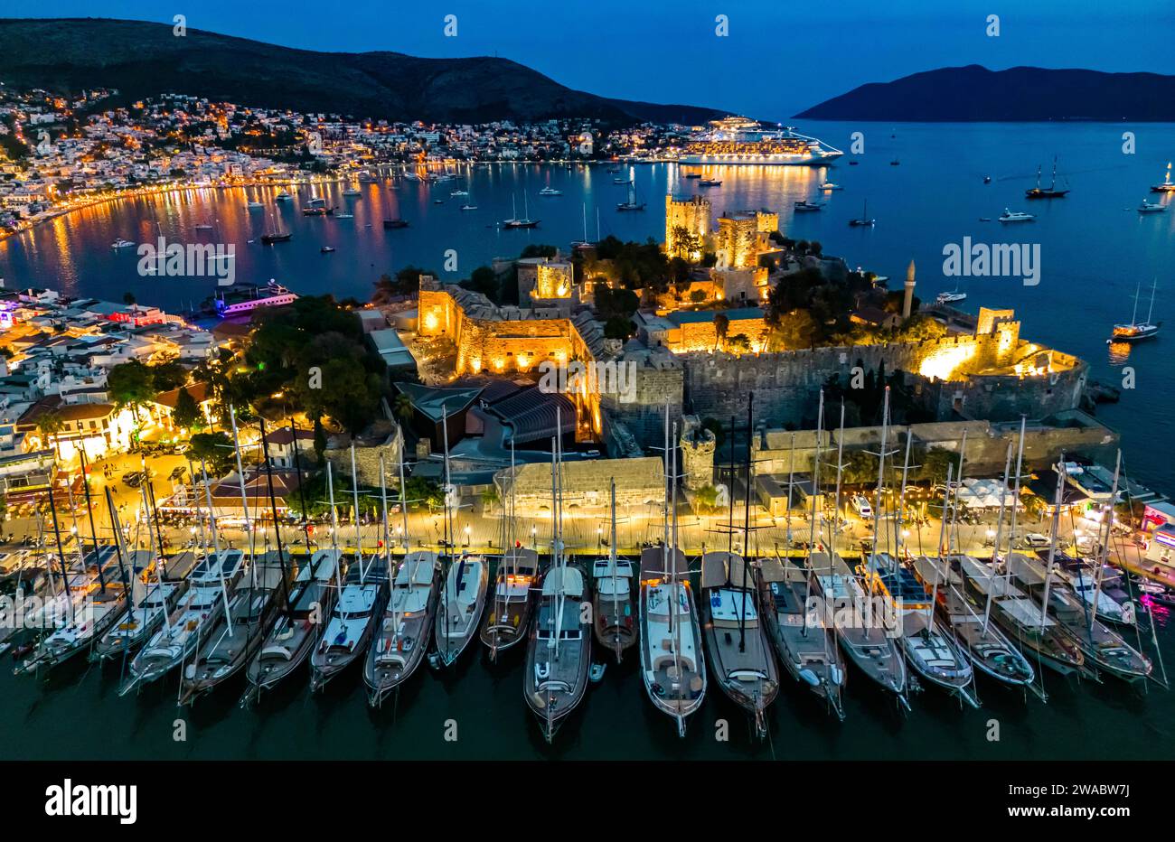 Aerial view of Bodrum in Mugla Province, Turkey Stock Photo - Alamy