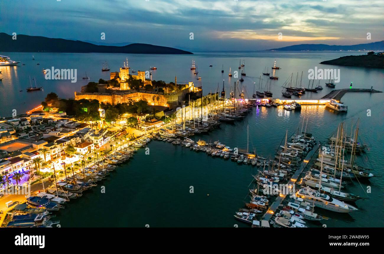 Aerial view of Bodrum in Mugla Province, Turkey Stock Photo - Alamy