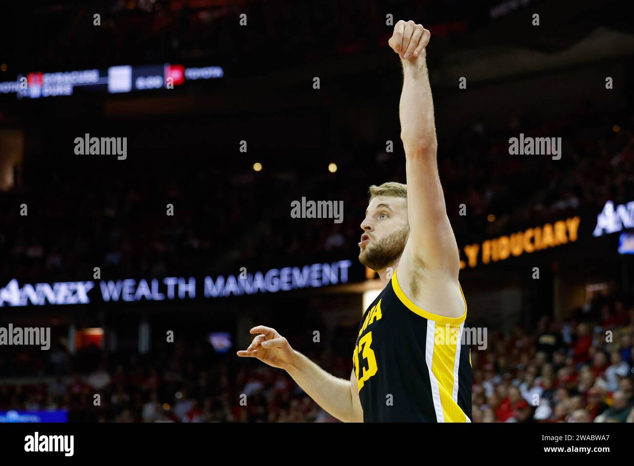 Madison, WI, USA. 2nd Jan, 2024. Iowa Hawkeyes forward Ben Krikke (23 ...