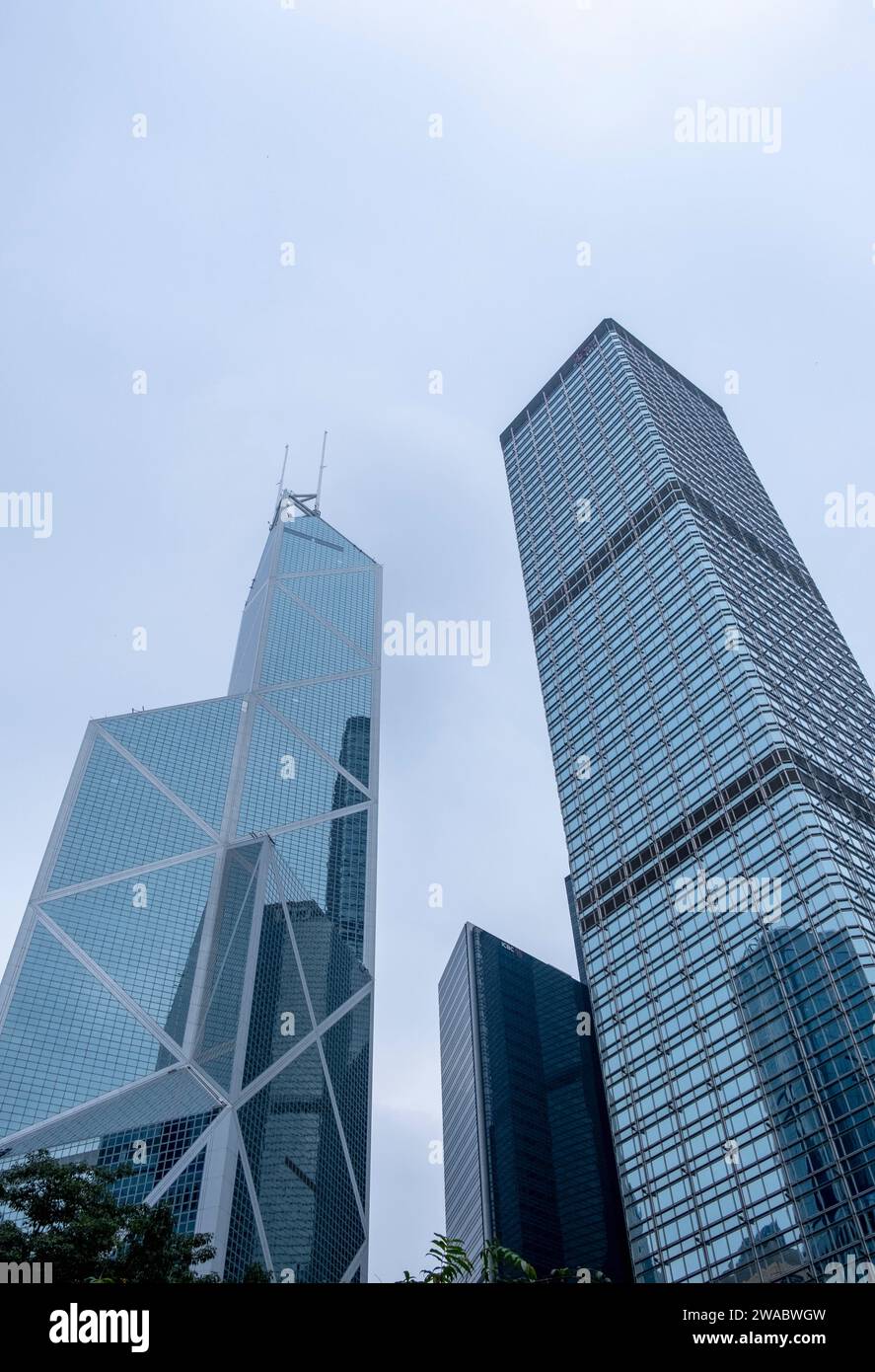 Hong kong modern office buildings Stock Photo - Alamy