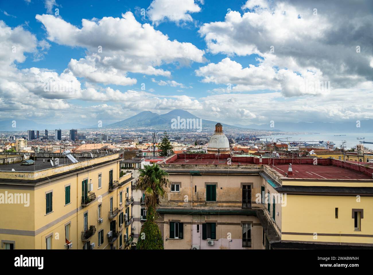 View of the roofs of the historic center of Naples. View from the ...
