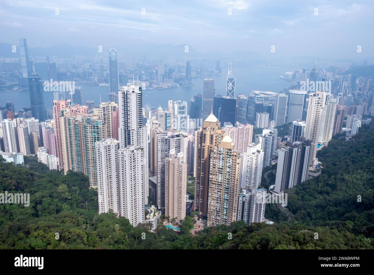 Aerial top view hong kong hi-res stock photography and images - Alamy
