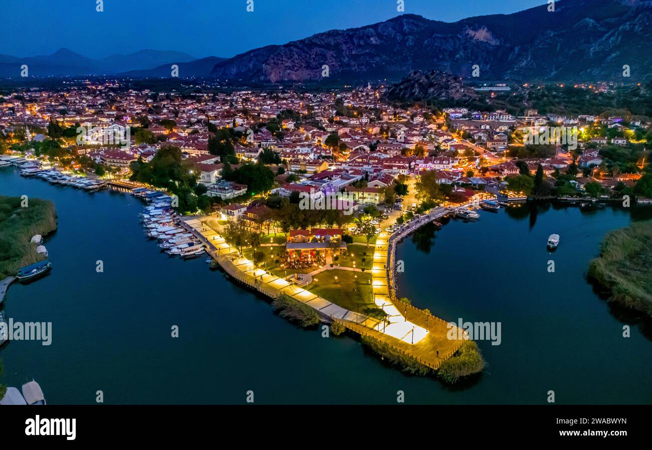 Aerial view of Dalyan in Mugla Province, Turkey Stock Photo - Alamy