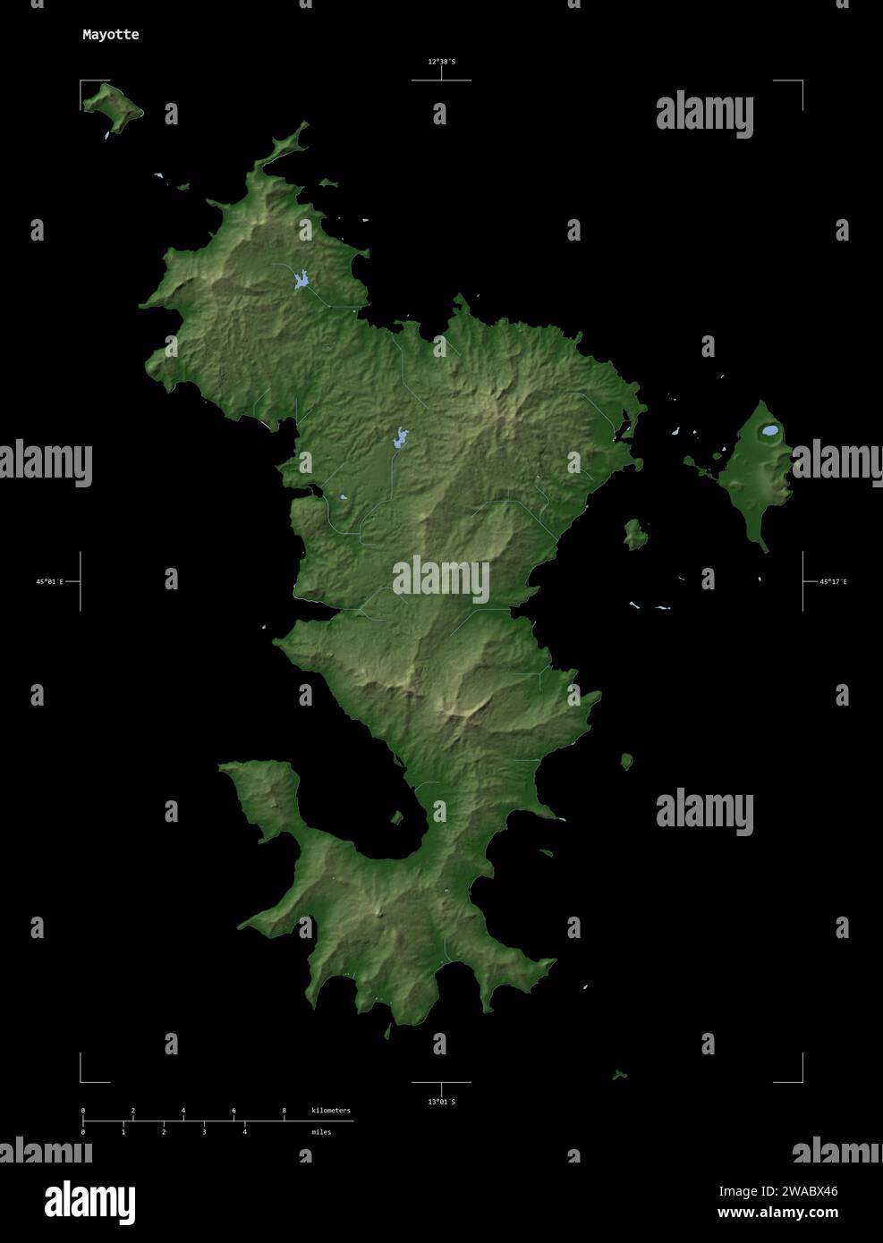 Shape of a Pale colored elevation map with lakes and rivers of the ...