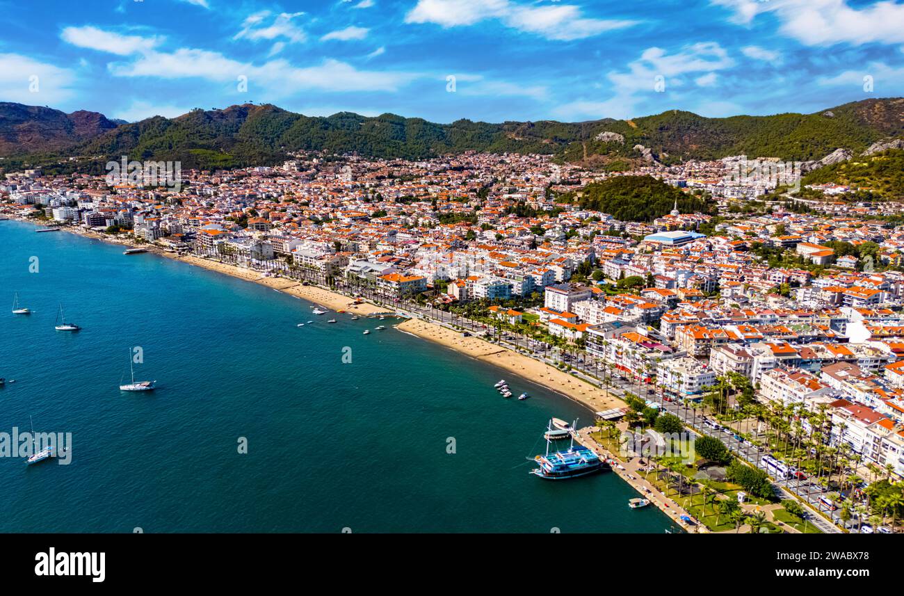 Aerial view of Marmaris in Mugla Province, Turkey Stock Photo - Alamy
