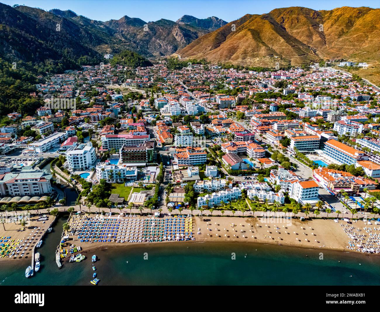 Aerial view of Icmeler, a neighbourhood of the municipality and ...