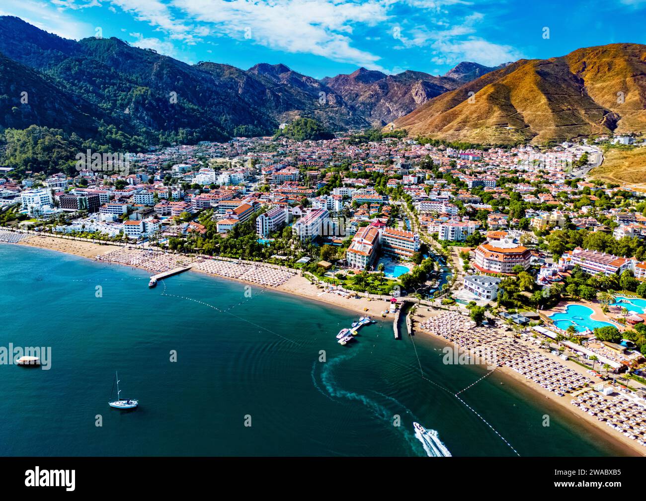 Aerial view of Icmeler, a neighbourhood of the municipality and ...