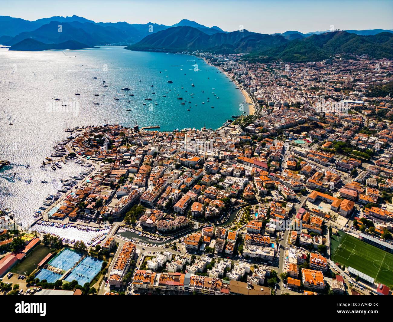 Aerial view of Marmaris in Mugla Province, Turkey Stock Photo - Alamy