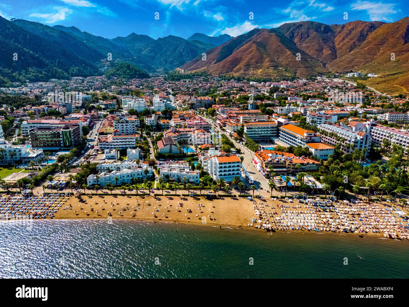 Aerial view of Icmeler, a neighbourhood of the municipality and ...