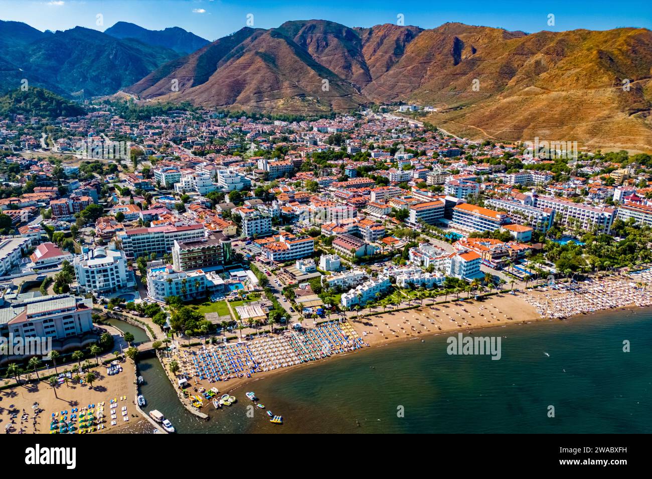 Aerial view of Icmeler, a neighbourhood of the municipality and ...