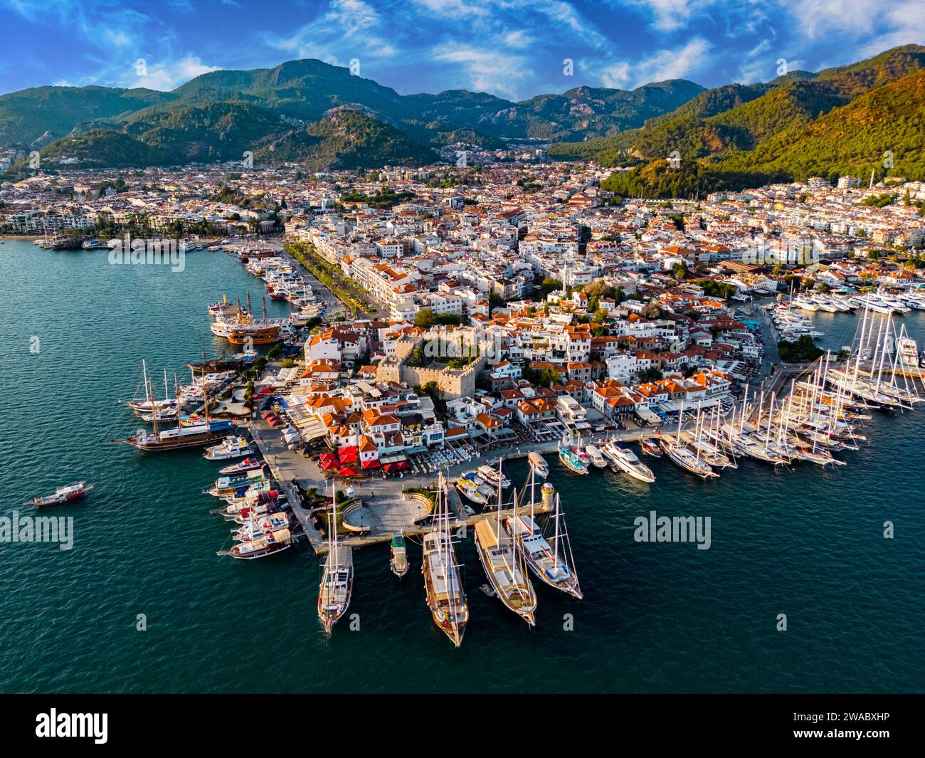 Aerial view of Marmaris in Mugla Province, Turkey Stock Photo - Alamy