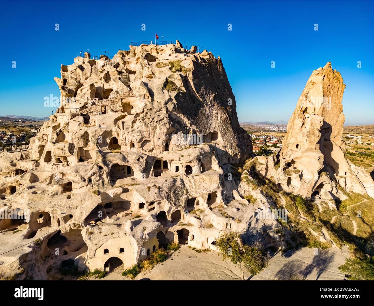 View of Uchisar Castle in Nevsehir Province in Cappadocia, Turkey Stock ...
