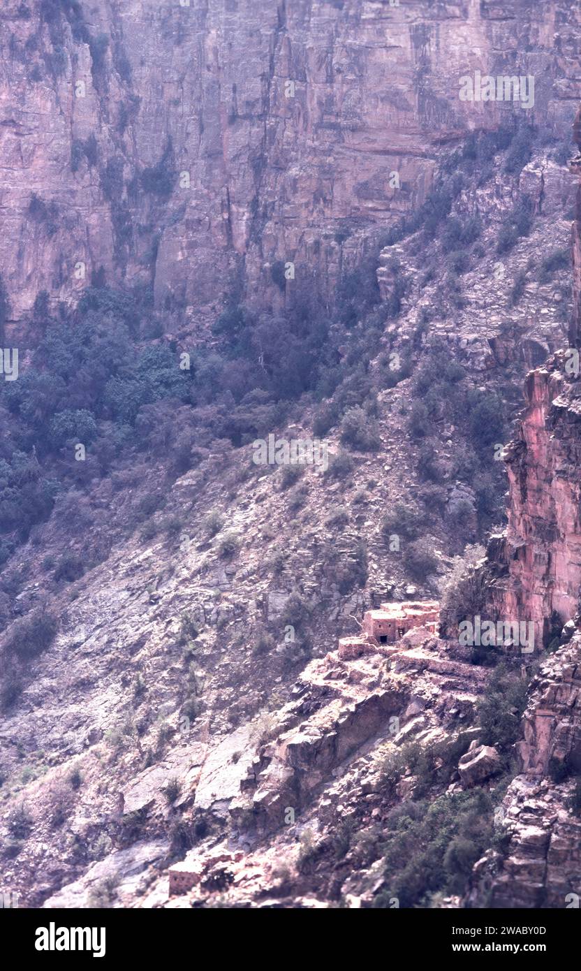 Al Habala Saudi Arabia old stone houses and terrace farming at base of ...