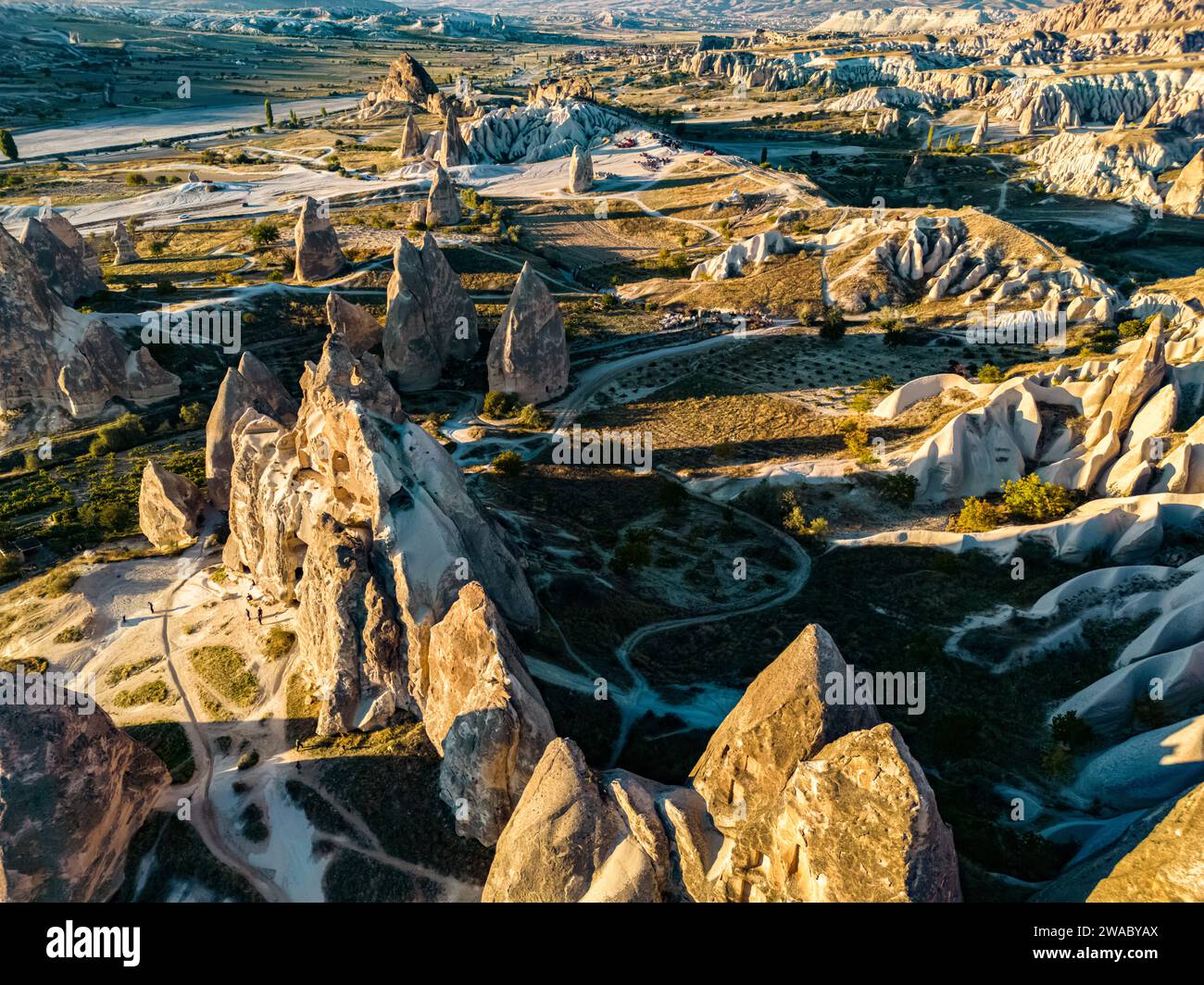 Aerial view of Goreme Historical National Park, Cappadocia, Turkey ...