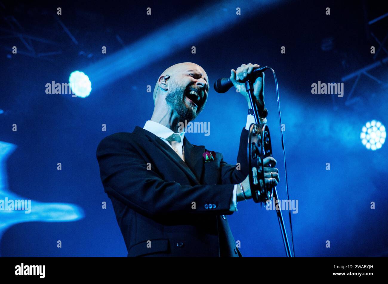 Sivert Høyem of Madrugada performing at Panathenaic Stadium ...