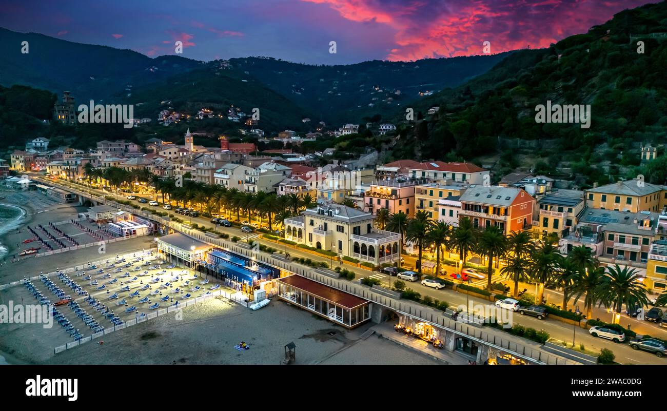 Aerial view moneglia tourist resort hi-res stock photography and images ...
