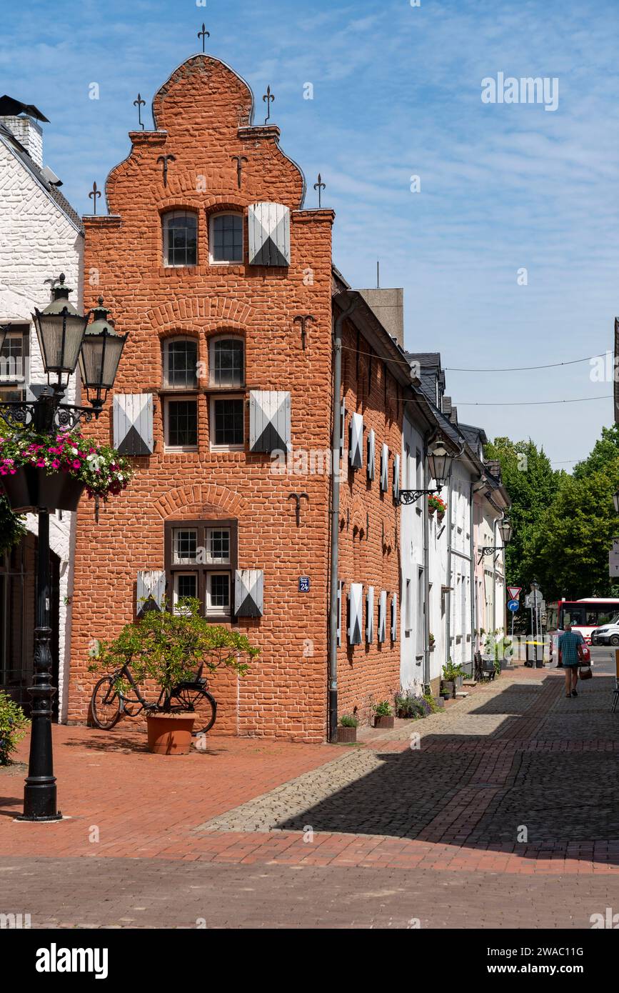 The old town centre of Moers, on the Lower Rhine, Klompenwenkel ...