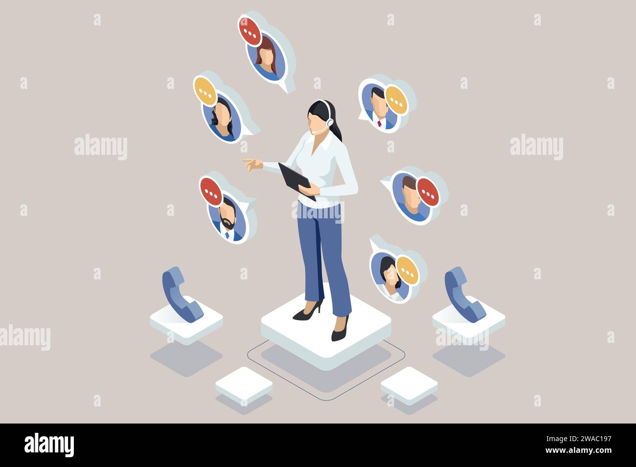 Operators background Stock Vector Images - Alamy