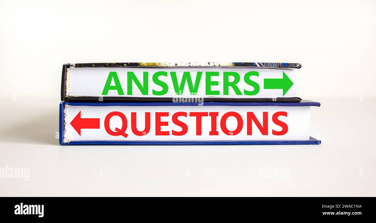 Questions and answers symbol. Concept word Questions Answers on ...