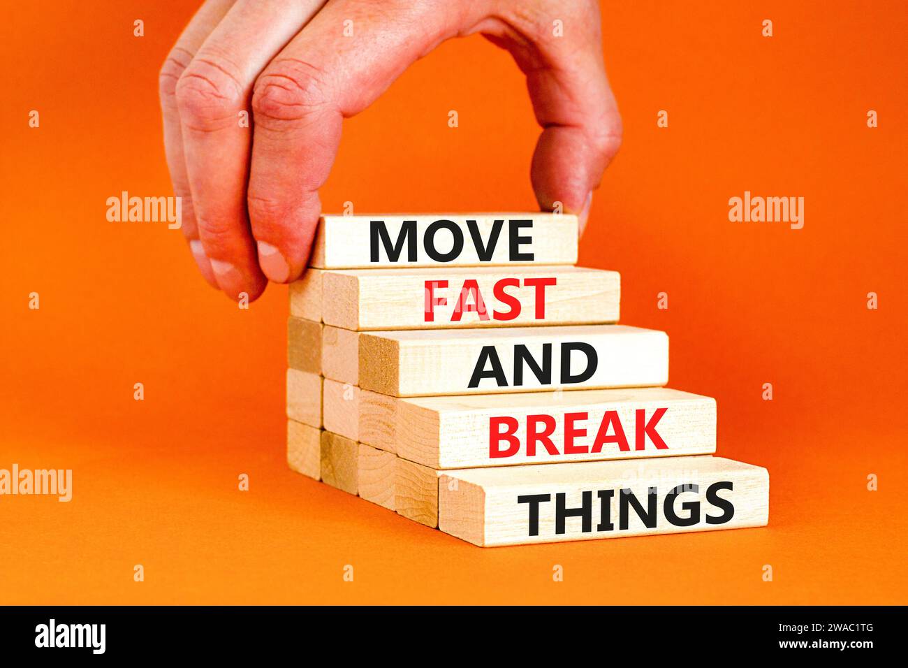 Move fast and break things symbol. Concept words Move fast and break ...