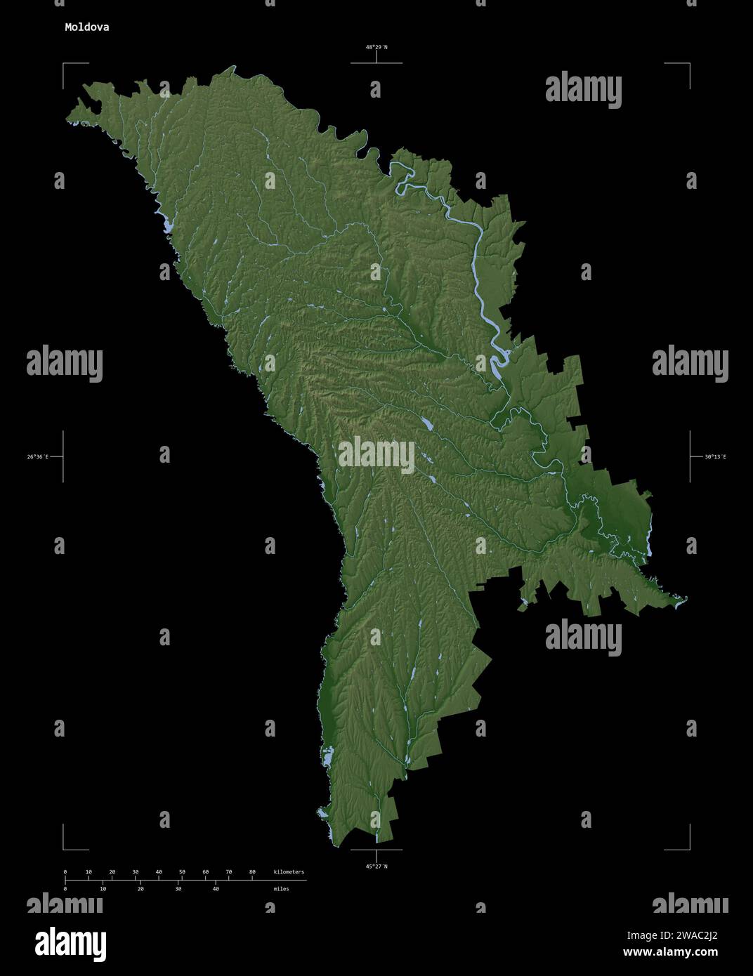Shape of a Pale colored elevation map with lakes and rivers of the ...