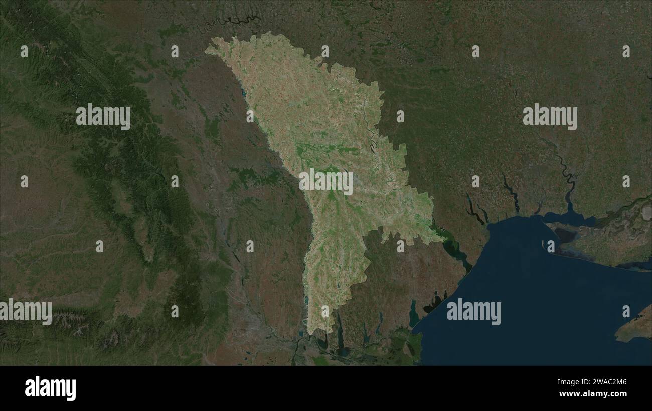 Moldova highlighted on a high resolution satellite map Stock Photo - Alamy