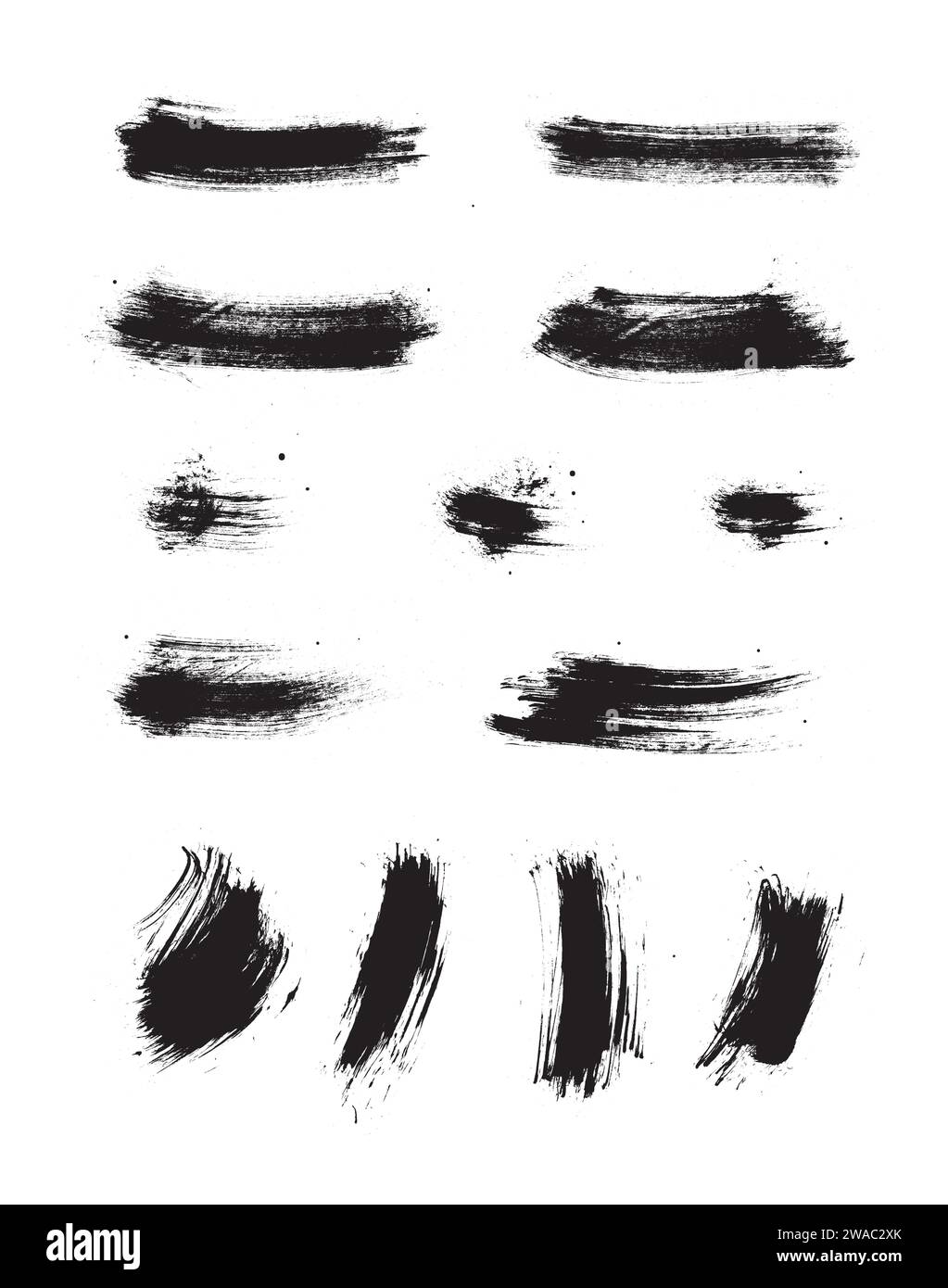 Black dried paint splattered in dirty style Stock Vector Image & Art ...