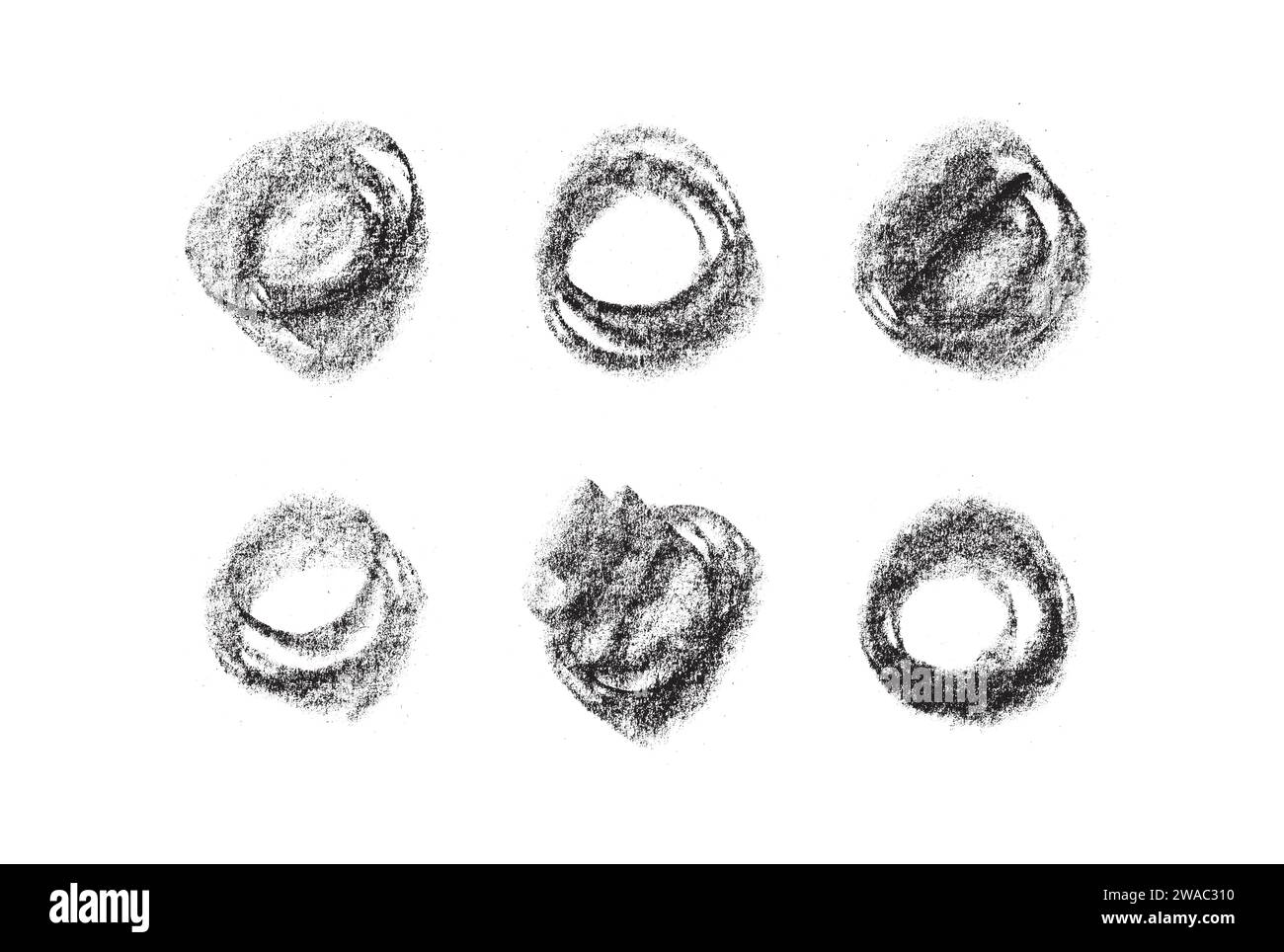 Black dried paint splattered in dirty style. Isolated black ink ...