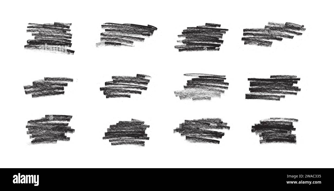 Black dried paint splattered in dirty style. Isolated black ink ...