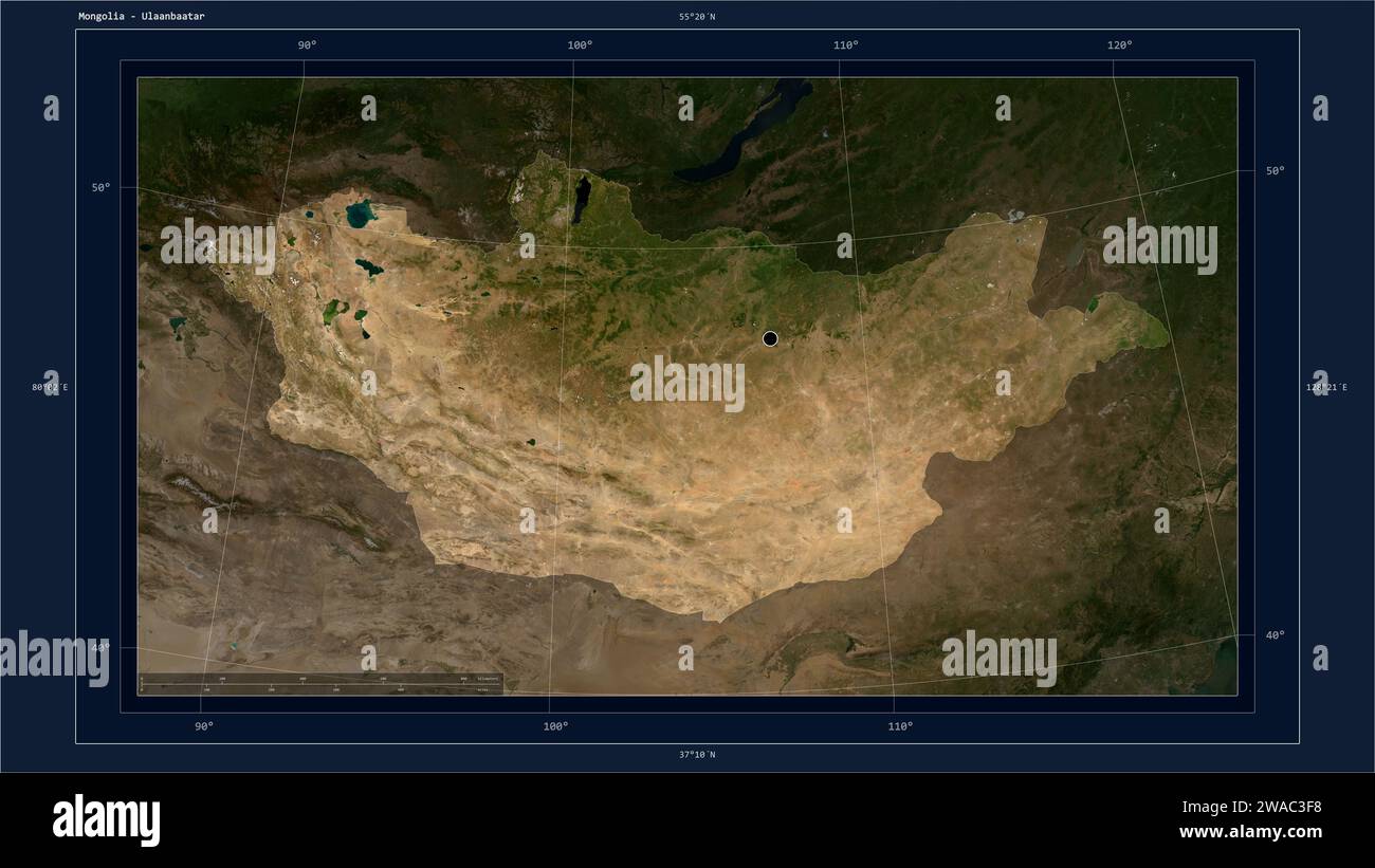 Mongolia map satellite geography hi-res stock photography and images ...