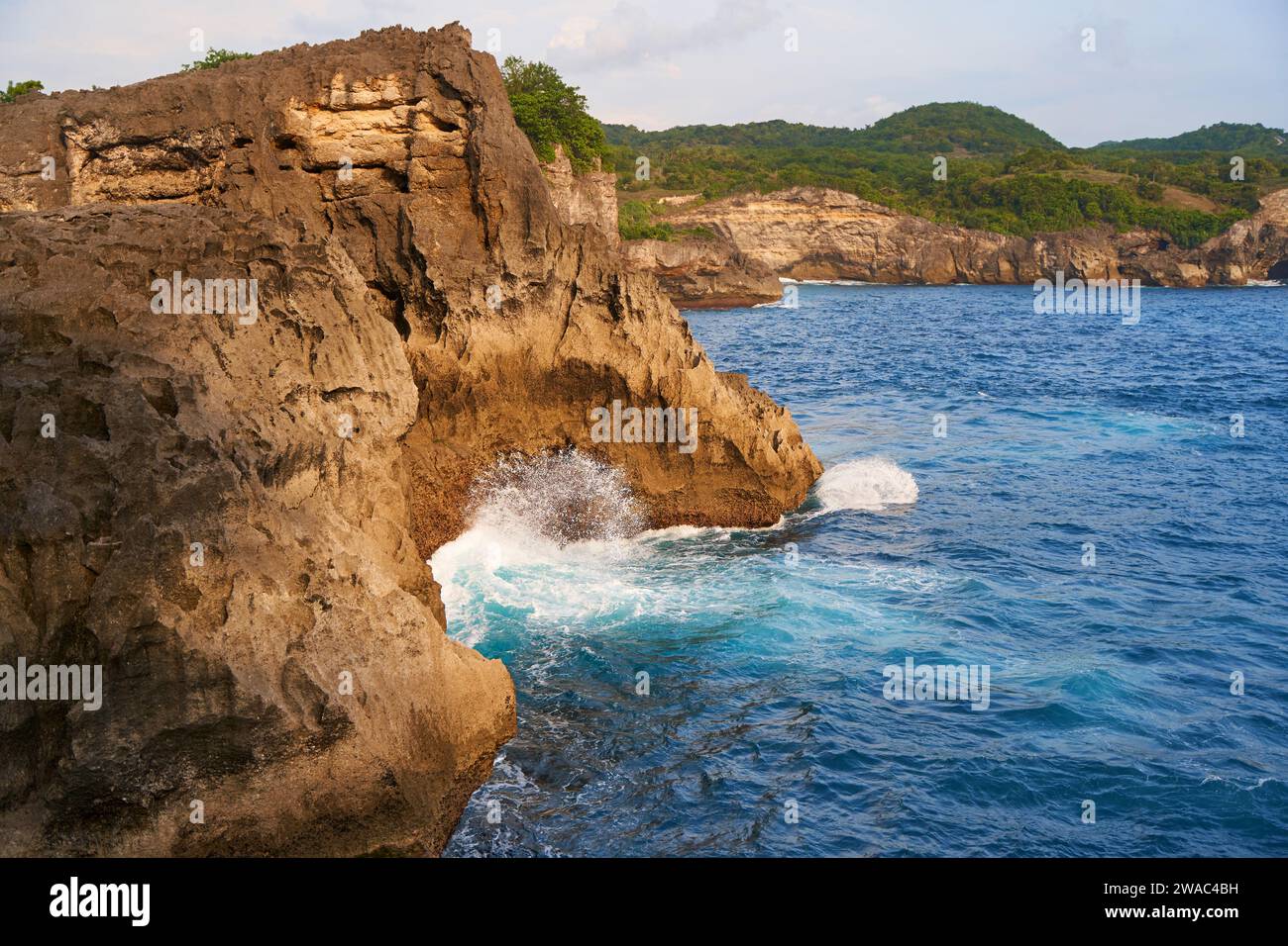 Cinematic aerial landscape shots of the beautiful island of Nusa Penida ...