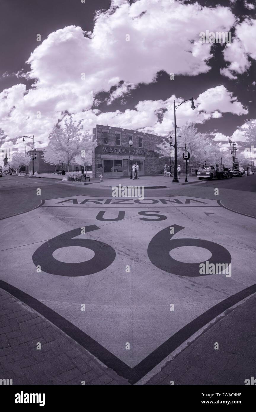 Standing On A Corner Park, on Route 66, Winslow, Arizona Stock Photo ...