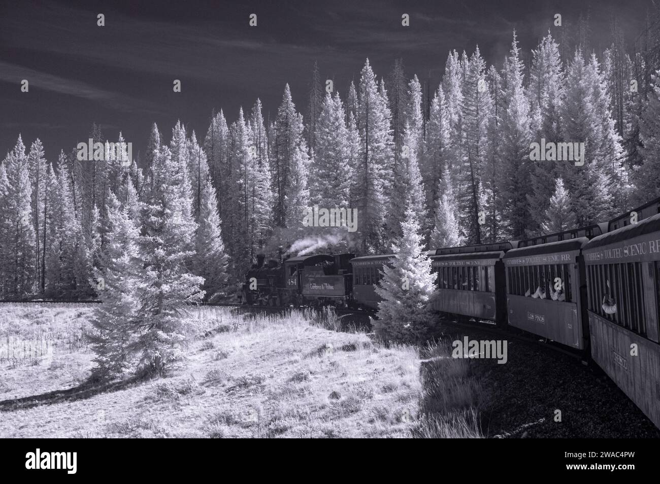 Cumbres & Toltec Scenic Railroad, en route to Osier, Colorado Stock ...