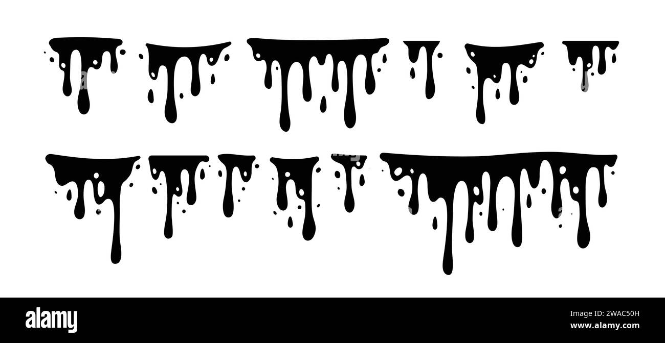 Paint dripping. Dripping liquid. Paint flows. Current paint, stains. Current drops. Current inks ...