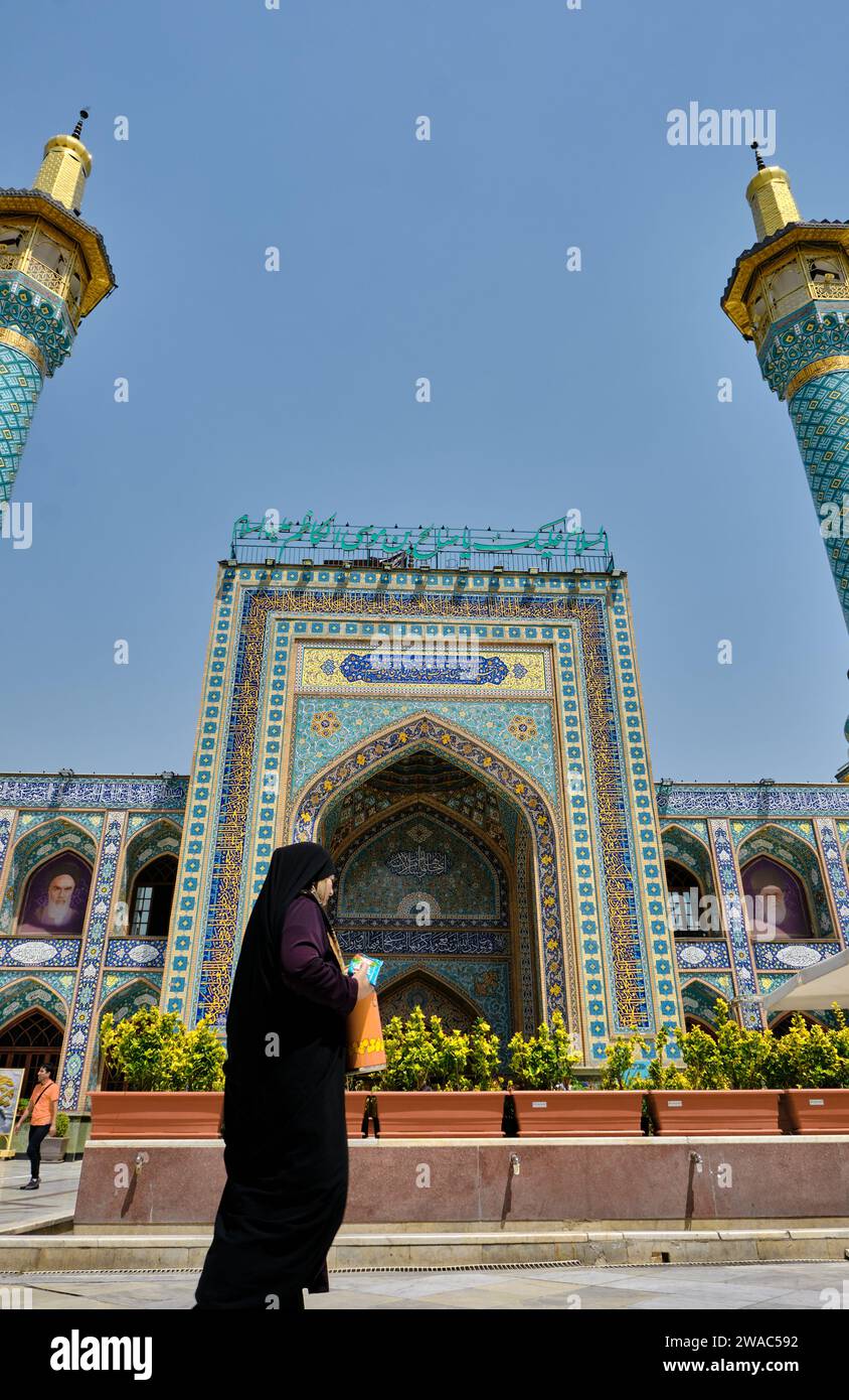 Tehran (Teheran), Iran 06.25.2023: Emamzadeh Saleh, Low angle view of ...