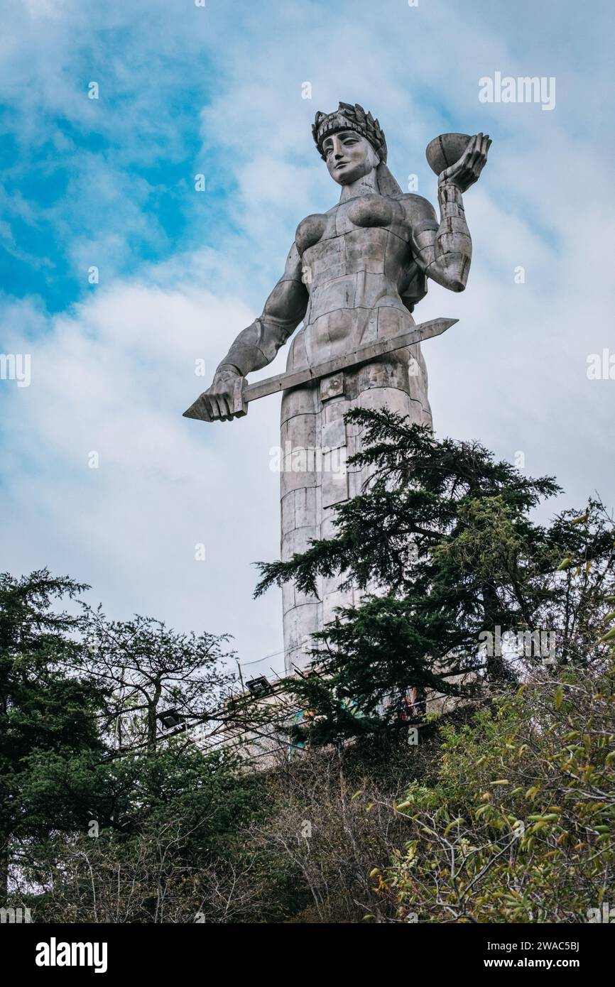 View on Kartlis Dedas, also called Mother of Georgia, a 20 meter high ...