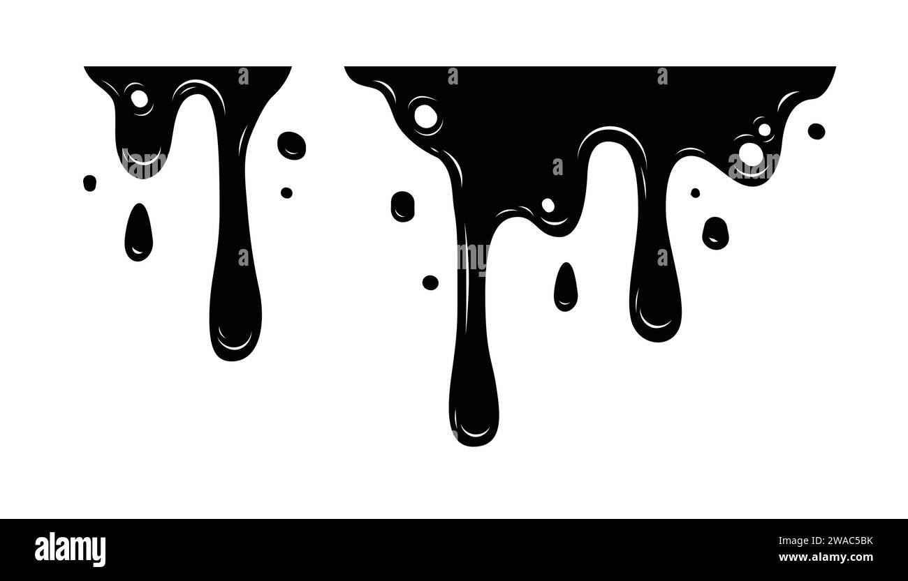 Paint dripping. Dripping liquid. Paint flows. Current paint, stains. Current drops. Current inks ...