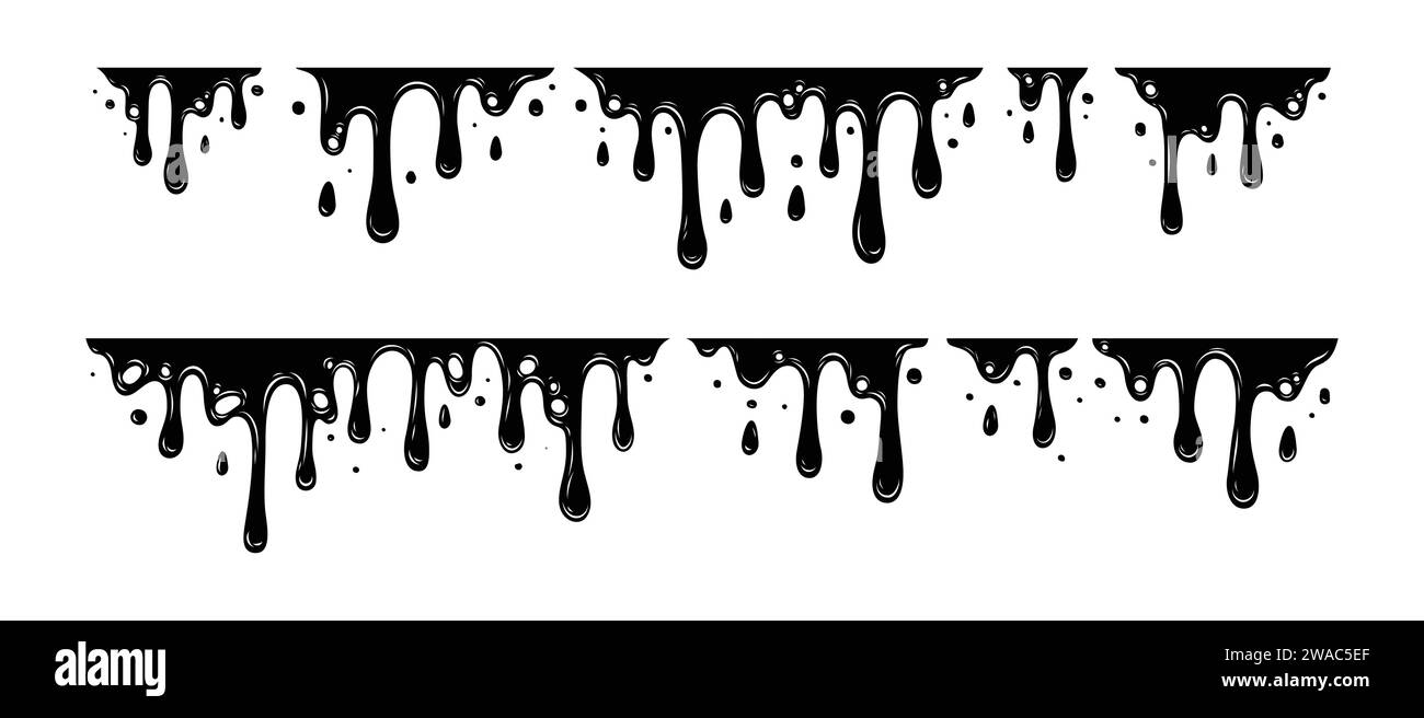 Paint dripping. Dripping liquid. Paint flows. Current paint, stains ...