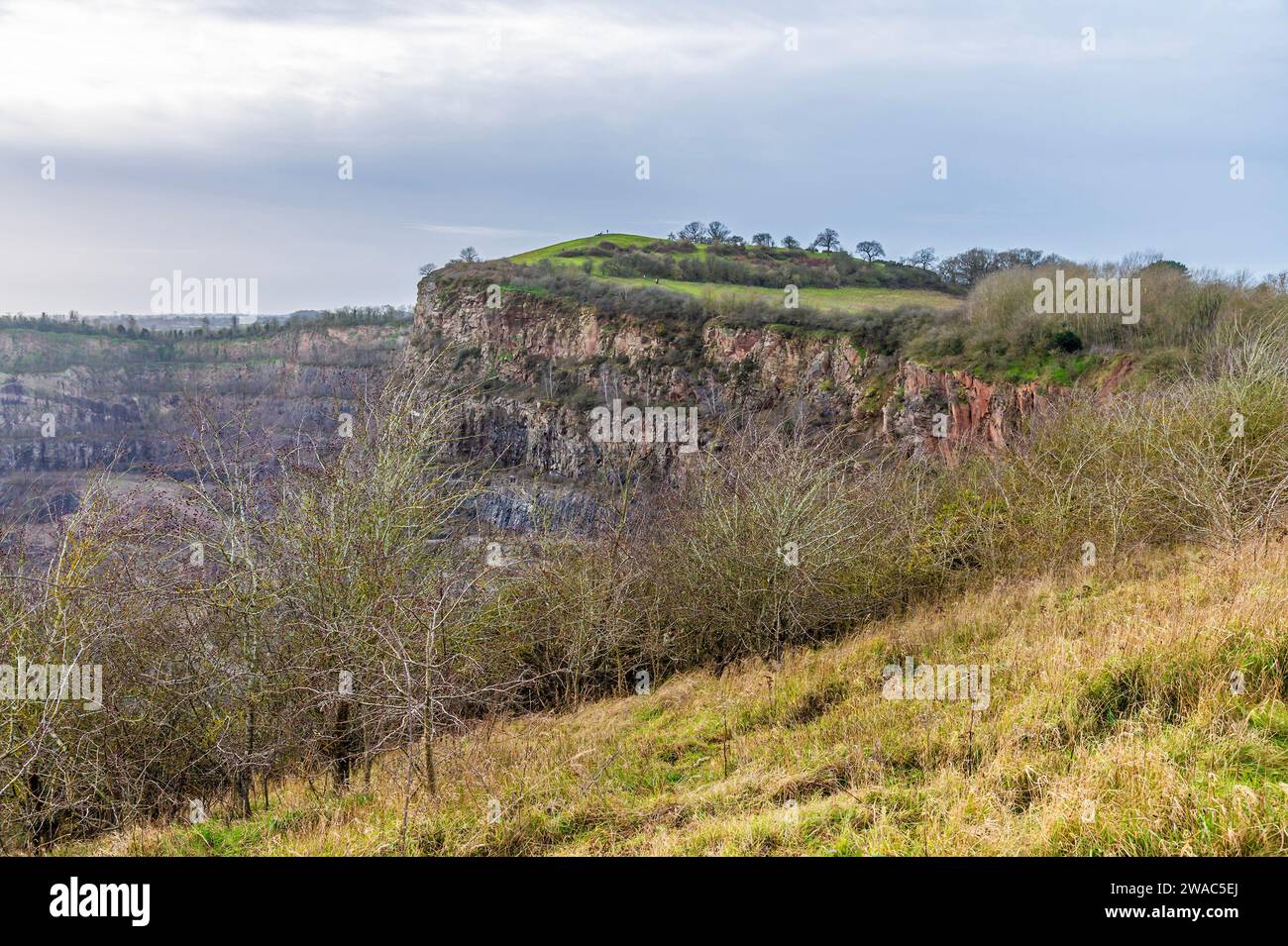 A view towards Croft Hill from the lower side of Huncote Nature reserve ...