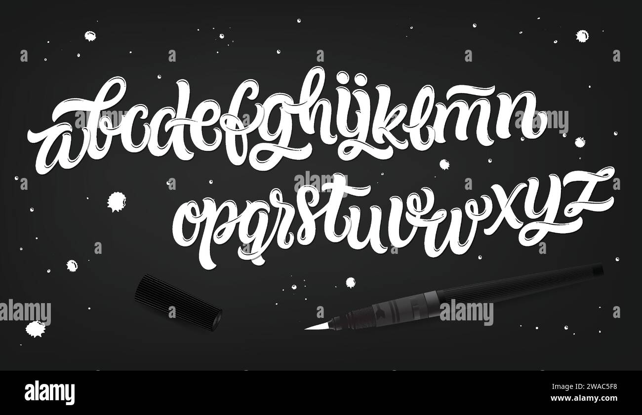 Paint Brush Lettering Alphabet at William Woodard blog