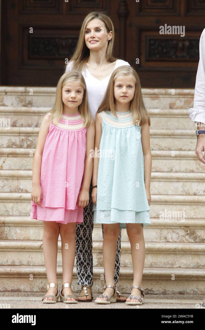 PALMA DE MALLORCA, SPAIN - AUGUST 05: King Felipe VI of Spain, Queen ...