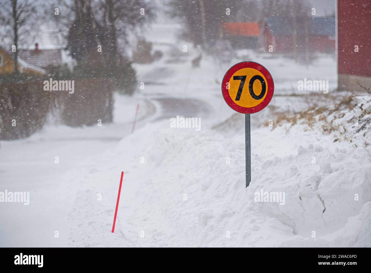 Seasonal weather, cold and snowy weather during a winter storm on ...