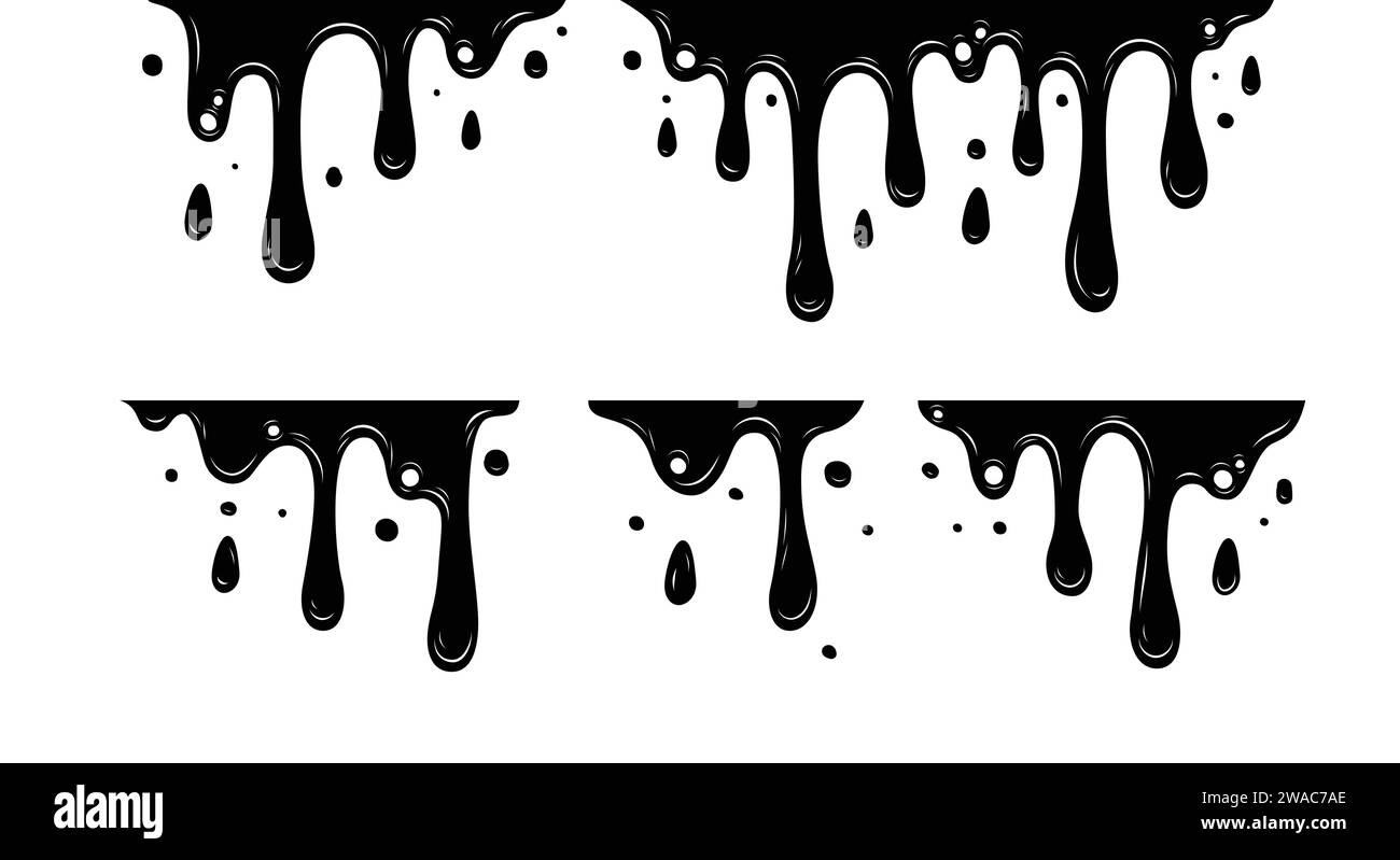 Paint dripping. Dripping liquid. Paint flows. Current paint, stains ...