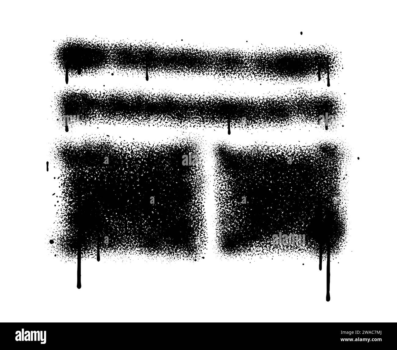 Spray Paint Abstract Vector Elements isolated on White Background ...